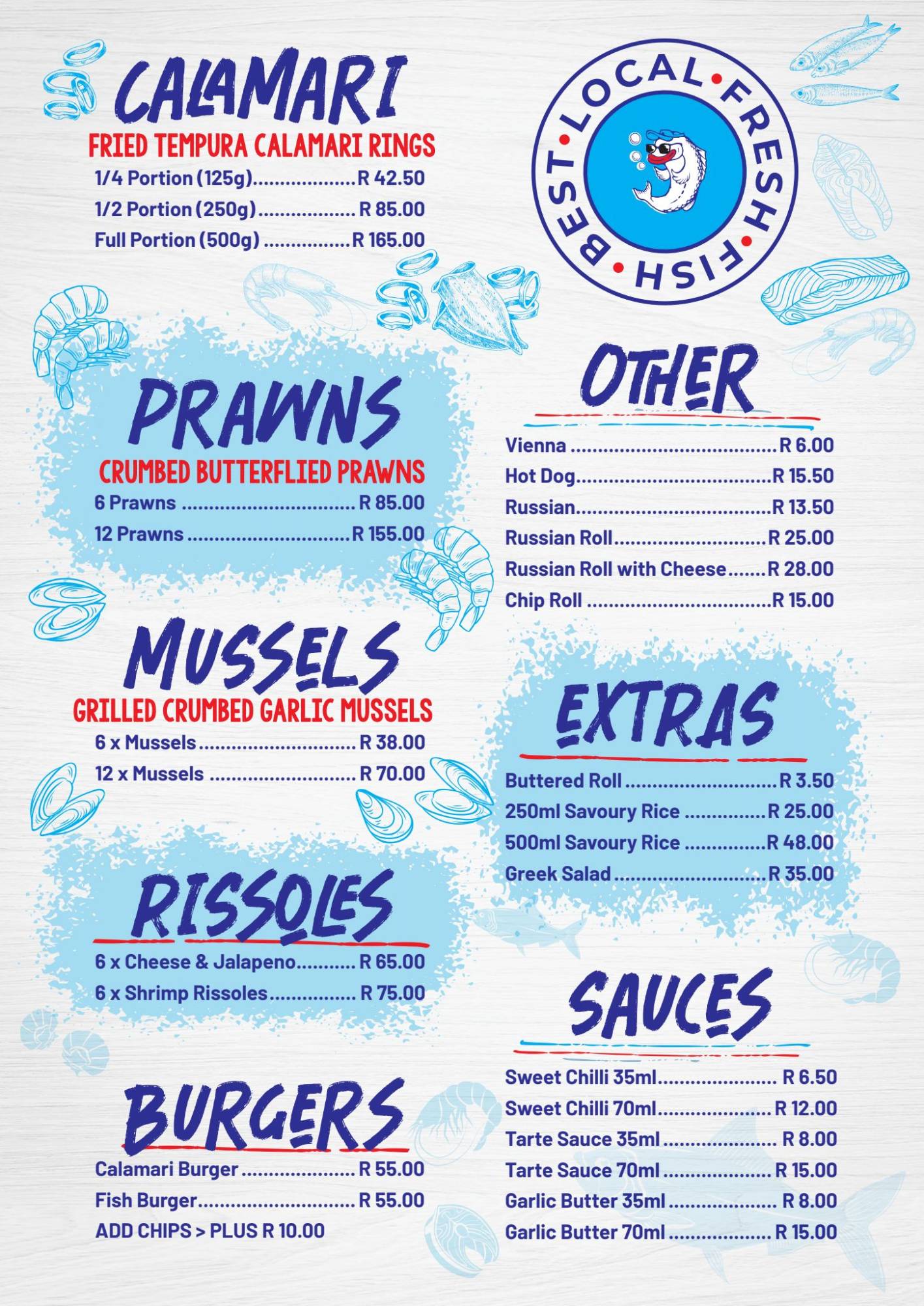 Menu - Fifi's Fresh Fish