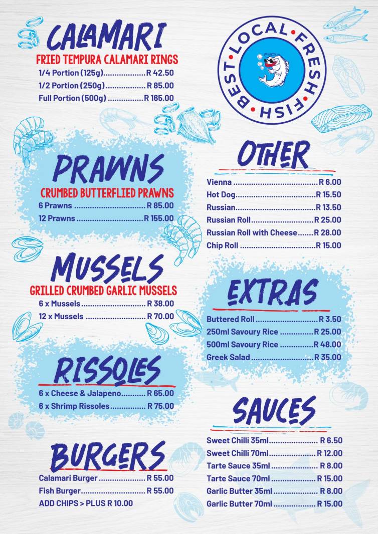 Menu - Fifi's Fresh Fish