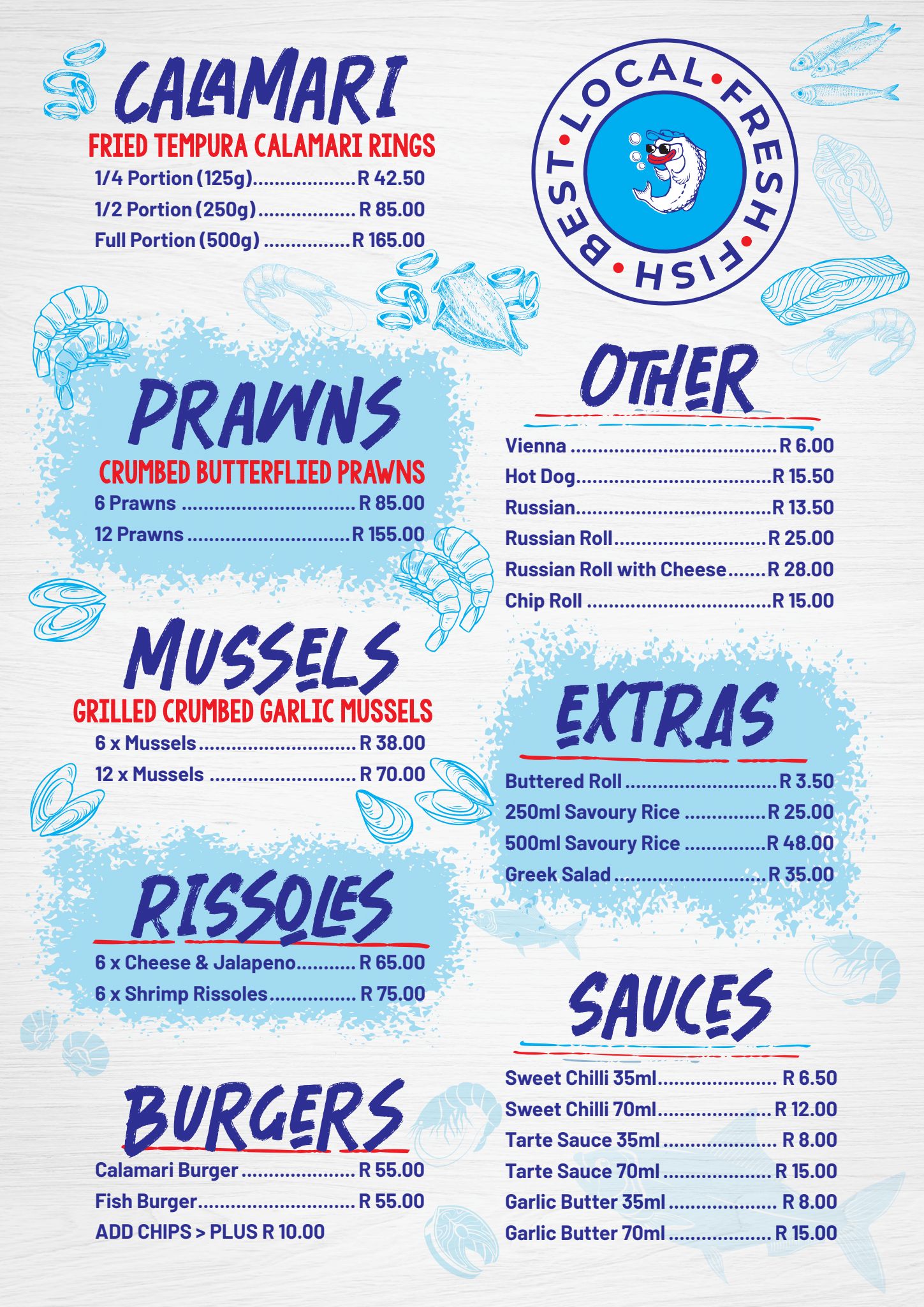 Menu - Fifi's Fresh Fish